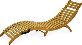 Zahradní lehátko PEGO - barva přírodní / hliníková konstrukce