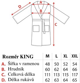 Pánský fleecový župan COMFORT KING vel. L tmavě šedý