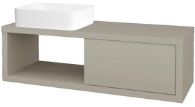 Dřevojas Koupelnová skříň STORM SZZO 120 (umyvadlo Joy) Varianta: D10 Borovice Jackson / L01 Bílá vysoký lesk / Levé