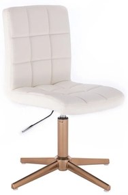 LuxuryForm DESIGN Židle TOLEDO na zlatém kříži - bílá