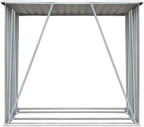 Přístřešek na dřevo, antracit/bílá, 163x82x160 cm, DARYL TYP 1
