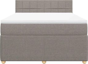 Box spring postel s matrací taupe 160x200 cm textil 3287511