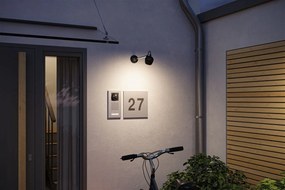 P 94778 Venkovní nástěnné svítidlo Kikolo IP65 90mm 3000K 8W 230V 60° antracit hliník/umělá hmota - PAULMANN