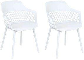 Sada 2 jídelních židlí bílé ALMIRA Beliani