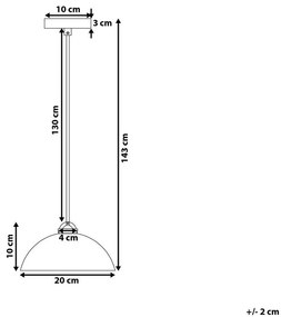 Světle modrá závěsná lampa ESERA Beliani