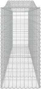 Klenuté gabionové koše 15ks 400x50x100/120cm pozinkované železo 3145965