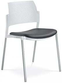 LD seating Dream+ 100-WH-N4 - Konferenční židle  - koženka bílá