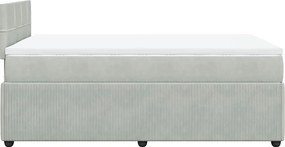 Box spring postel s matrací světle šedá 120 x 200 cm samet 3290010