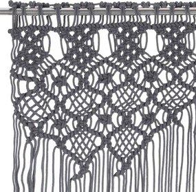 Macramé závěs antracitový 140 x 240 cm bavlna 323995