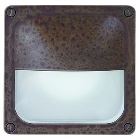 Il Fanale 247.72.OO Marina, exteriérové nástěnné svítidlo z mosazi, 1x6W GX53, 14x14cm, IP64