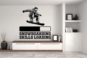 Lepy.cz Samolepka na zeď Snowboard loading Velikost (šířka x výška): 50x50cm, Barevná varianta: Černá