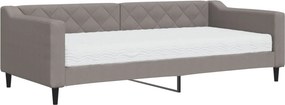 Válenda s matrací taupe 90 x 200 cm textil 3197411