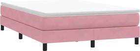 Postel Box Spring bez matrace růžová 160x220 cm samet 3315884