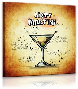 Malvis ® Obraz cedule Dirty Martini Velikost (šířka x výška): 30x30 cm
