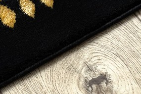 Dywany Łuszczów, AKCE: 200x290 cm Kusový koberec Gloss 408C 86 glamour black/gold, černá, chodba / předsíň