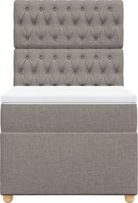 Box spring postel s matrací taupe 100 x 200 cm textil 3291202