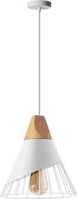 Toolight Toolight, závěsná stropní lampa 1xE27 APP226-1CP, bílá-hnědá, OSW-00893