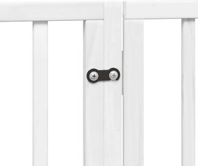 Zábrana pro psy s dvířky skládací 12 panelů bílá 960 cm topol 3155564