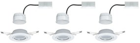 Paulmann 93427 LED base, set bílých kulatých bodovek, 3x5W LED 3000K, 3 krokové stmívání, prům. 9cm