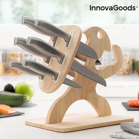 Sada nožů s dřevěným podstavcem Spartan InnovaGoods