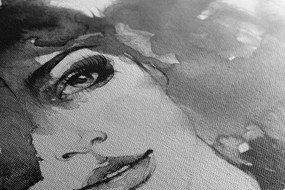 Obraz černobílý portrét ženy Varianta: 120x80