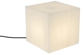 Moderní venkovní lampa bílá 30 cm čtvercová IP44 - Nura