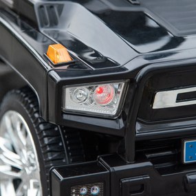 HOMCOM Dětský Off-Road Auto pro Jízdu, Auto s Osvětlením a Hudbou, Věk 18-36 Měsíců, 68x30,5x41,5cm, Černé