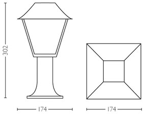 Philips 16496/30/PN - Venkovní lampa MYGARDEN ALPENGLOW 1xE27/60W/230V IP44