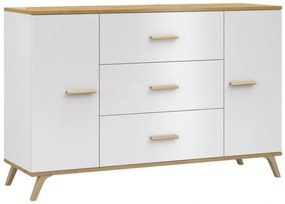 FALCO Komoda se šuplíky a dvířky Robie 10 bílá/artisan