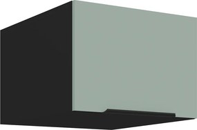 ARIA sc | horní skříňka 50 NAGU-36 1F výklopná | 50 cm | HLUBOKÁ | ANTI FINGERPRINT povrch | černá/aquamarine