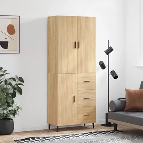 Skříň highboard dub sonoma 69,5 x 34 x 180 cm kompozitní dřevo