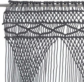 Macramé závěs antracitový 140 x 240 cm bavlna 323996