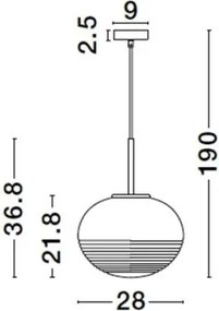 Závěsné svítidlo NOVA LUCE MAEVE Ε27 9236750 bez žárovky