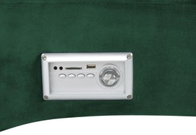 Sametová lenoška s Bluetooth reproduktorem a USB portem zelená SIMORRE Beliani