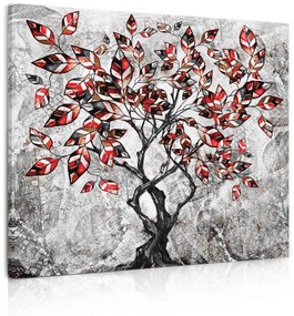 Malvis ® Obraz na stěnu Strom červený Velikost: 100x100 cm