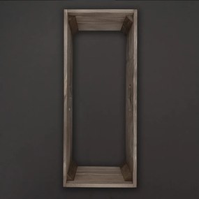 AMADEA Dřevěný obal na truhlík se srdcem tmavý, 52x21,5x17cm Český výrobek