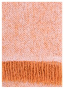 Mohérová deka Revontuli 130x170, růžovo-oranžová