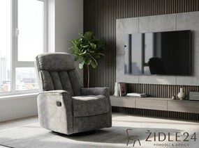 Polohovací TV křeslo VEGAS - šedá látka
