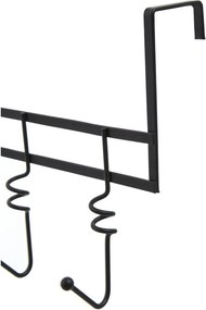 Černý kovový věšák na dveře 46 cm Jaxen – Premier Housewares