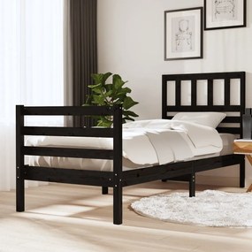 vidaXL Rám postele masivní dřevo 100 x 200 cm [3101079] Barva: Černá