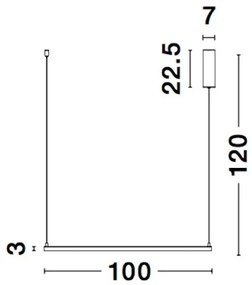 LED lustr Eterna 100 bílé