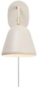 NORDLUX Vintage nástěnná čtecí kovová lampa FLEUR, 1xE14, 15W, béžová 2112101001