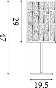 Searchlight EU6584AB Stolní lampa glamour BIJOU patina