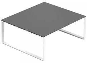 Jednací stůl Creator 180 x 160 cm, bílá podnož / Antracit