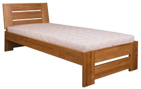 Drewmax Dřevěná postel LK282 90x200 dub tmavý dub