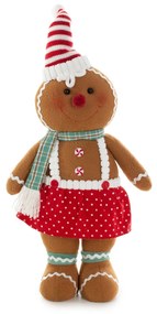 VÁNOČNÍ DEKORAČNÍ FIGURKA GINGERBREAD 57CM VÍCEBAREVNÁ