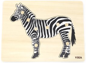 Dřevěná montessori vkládačka - zebra