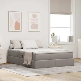 Postel s úložným prostorem a matrací Taupe 140 x 200 cm 3370233