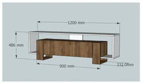 Bílá TV komoda Mery