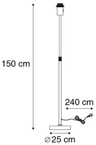 Stojací lampa ocelová nastavitelná - Parte